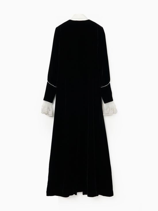 double collar velvet dress coat – tanakadaisuke