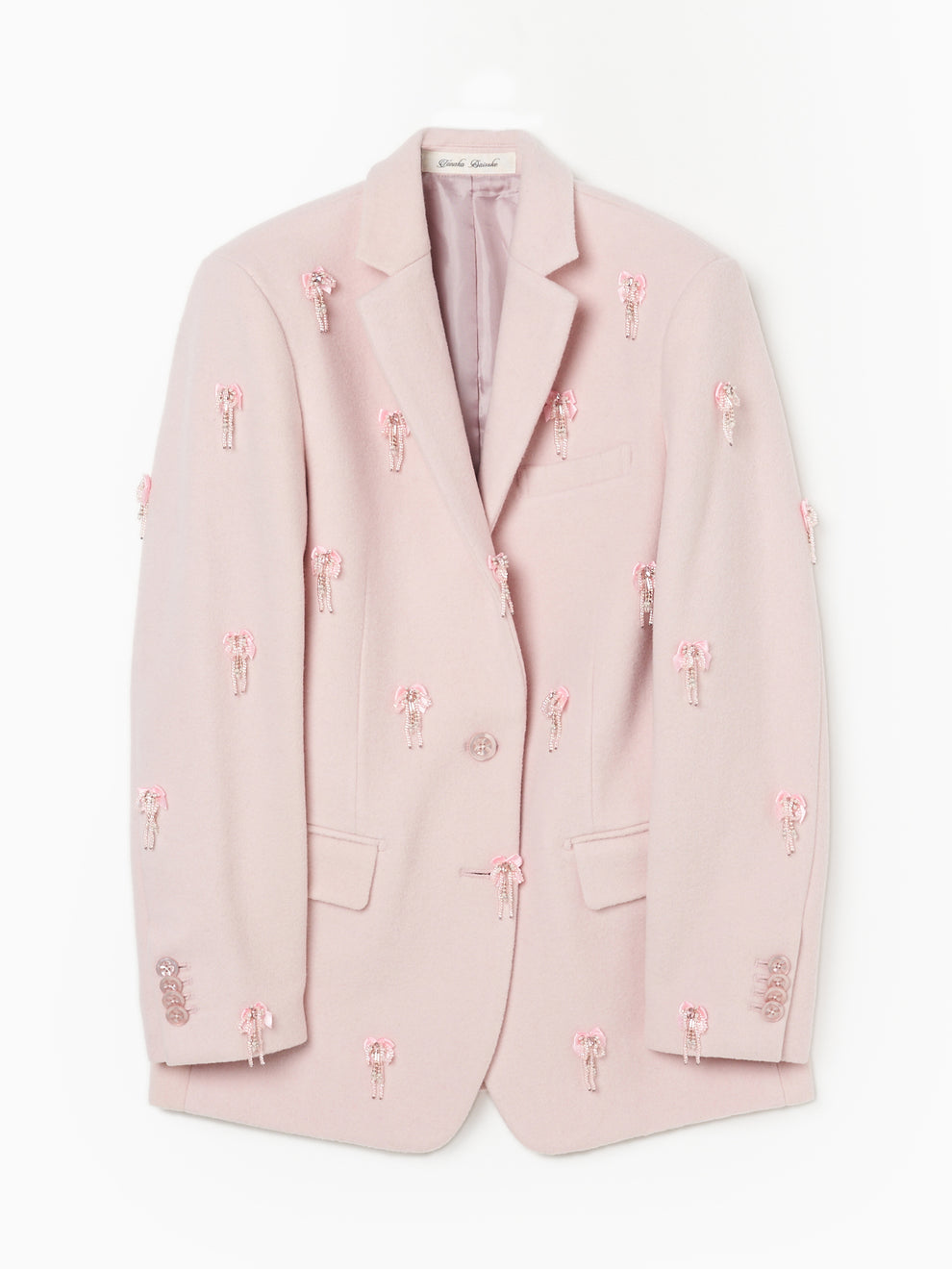 baby pink beaded ribbon jacket 【Delivery in November 2025】 – tanakadaisuke