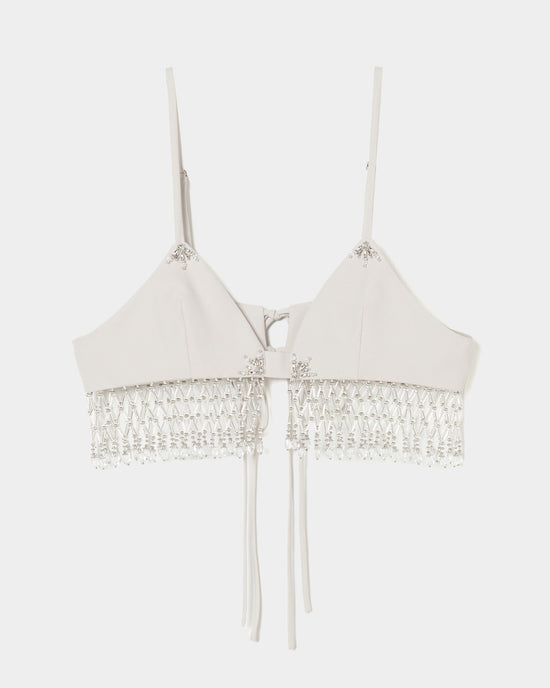 タナカダイスケ| beads fringe bra Gray – tanakadaisuke