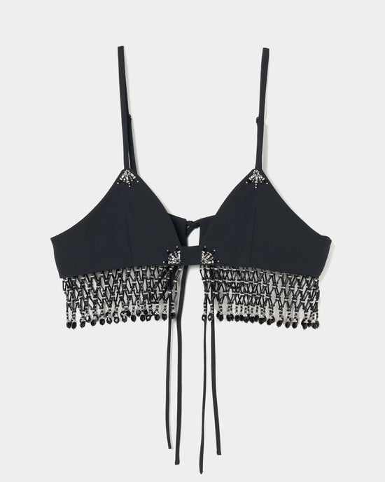 タナカダイスケ| beads fringe bra Black – tanakadaisuke