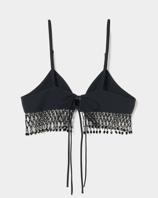 タナカダイスケ| beads fringe bra Black – tanakadaisuke