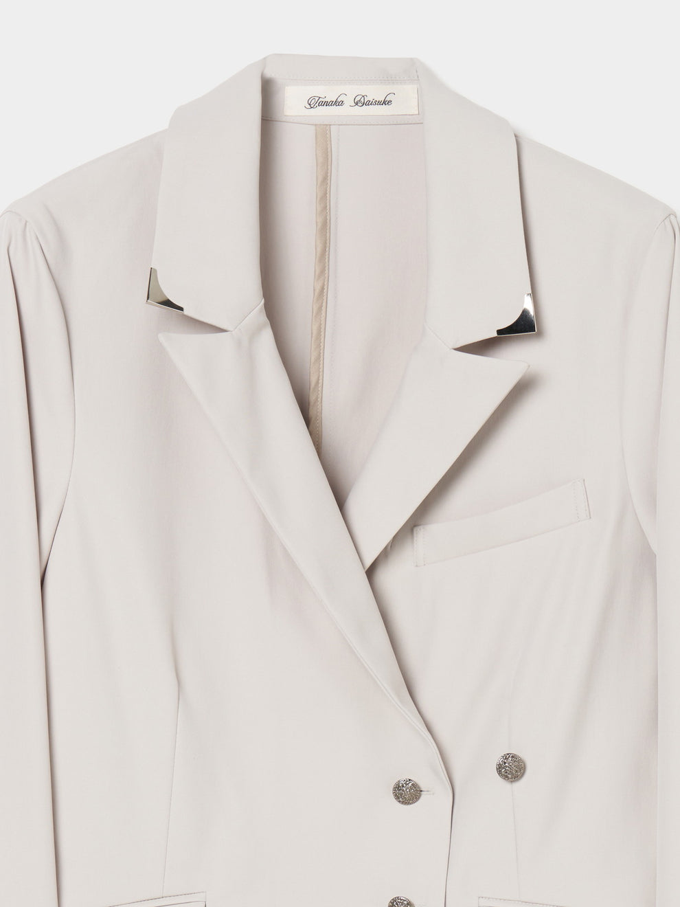 タナカダイスケ| silver metal shirt jacket Gray – tanakadaisuke