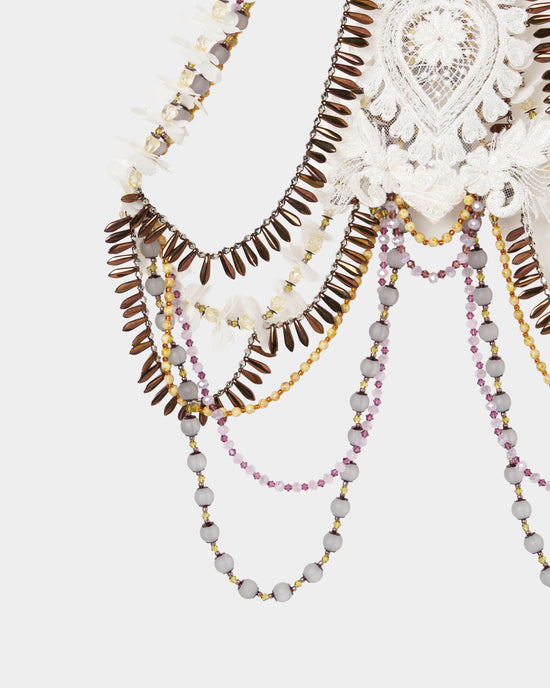 white opal scallop head dress – tanakadaisuke