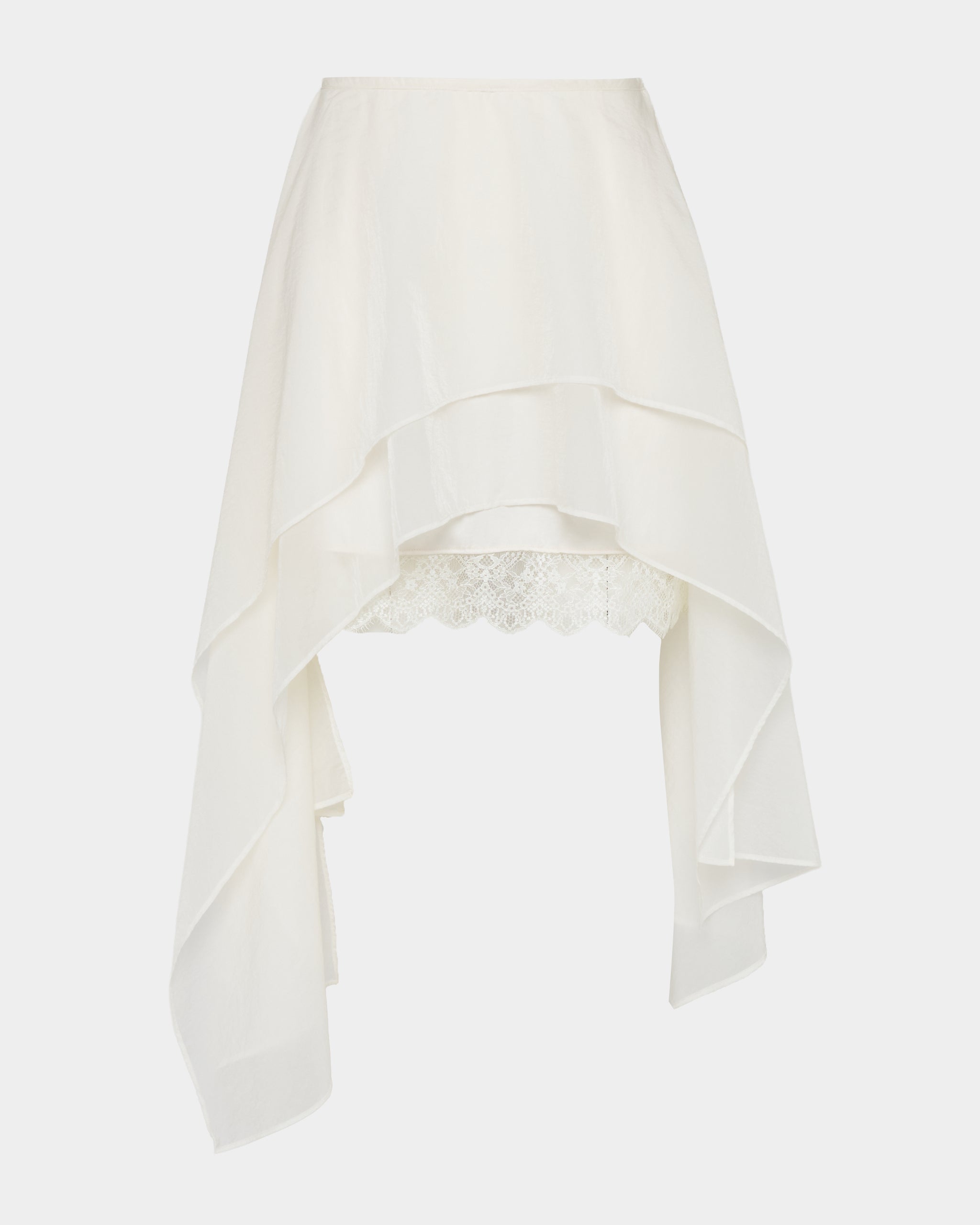 asymmetry hem layered skirt Ivory【stock】 – tanakadaisuke