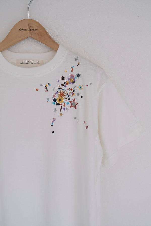 childhood spangle T-shirt White – tanakadaisuke