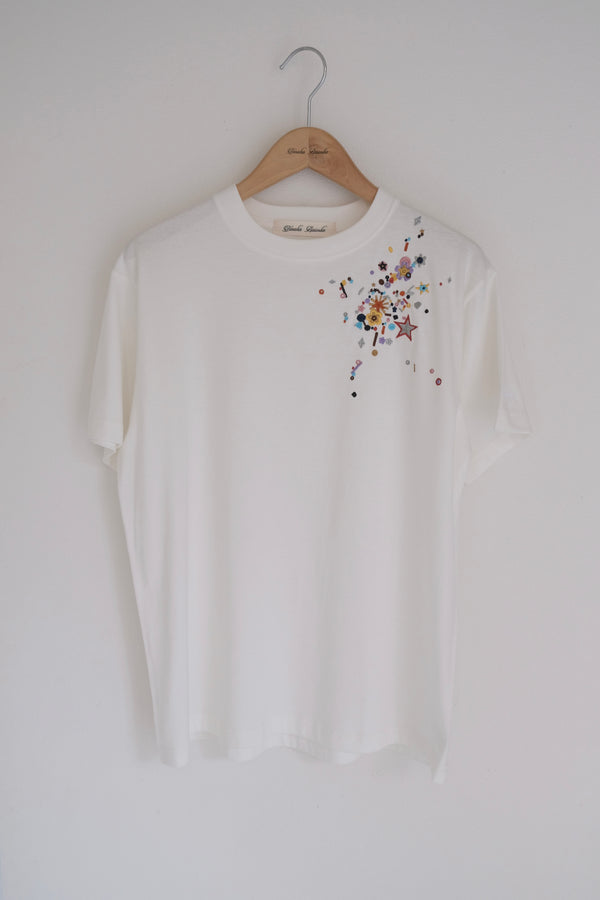 childhood spangle T-shirt White – tanakadaisuke
