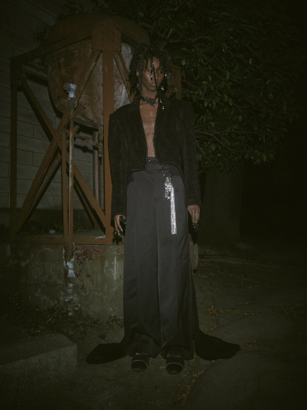 power shoulder mohair tail coat【Delivery in February 2026】 – tanakadaisuke