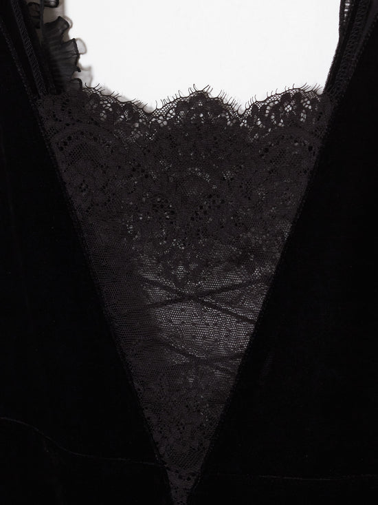 black lace velour camisole dress – tanakadaisuke