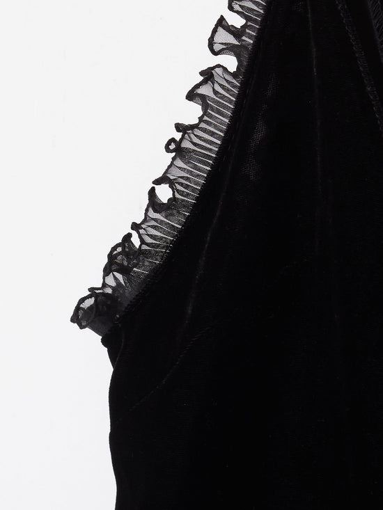 black lace velour camisole dress – tanakadaisuke